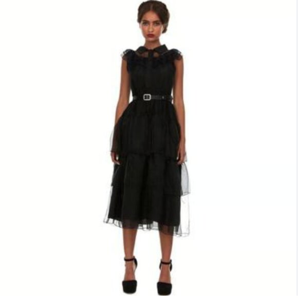 Party City | Dresses | Nib Adult Netflix Wednesday Addams Raven Dress ...
